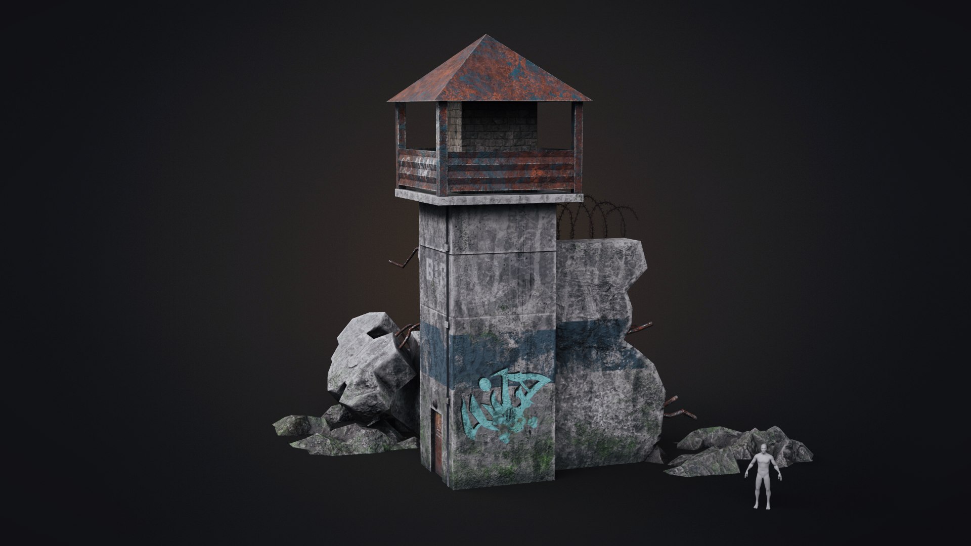 Prison Tower 3D Model - TurboSquid 1618017