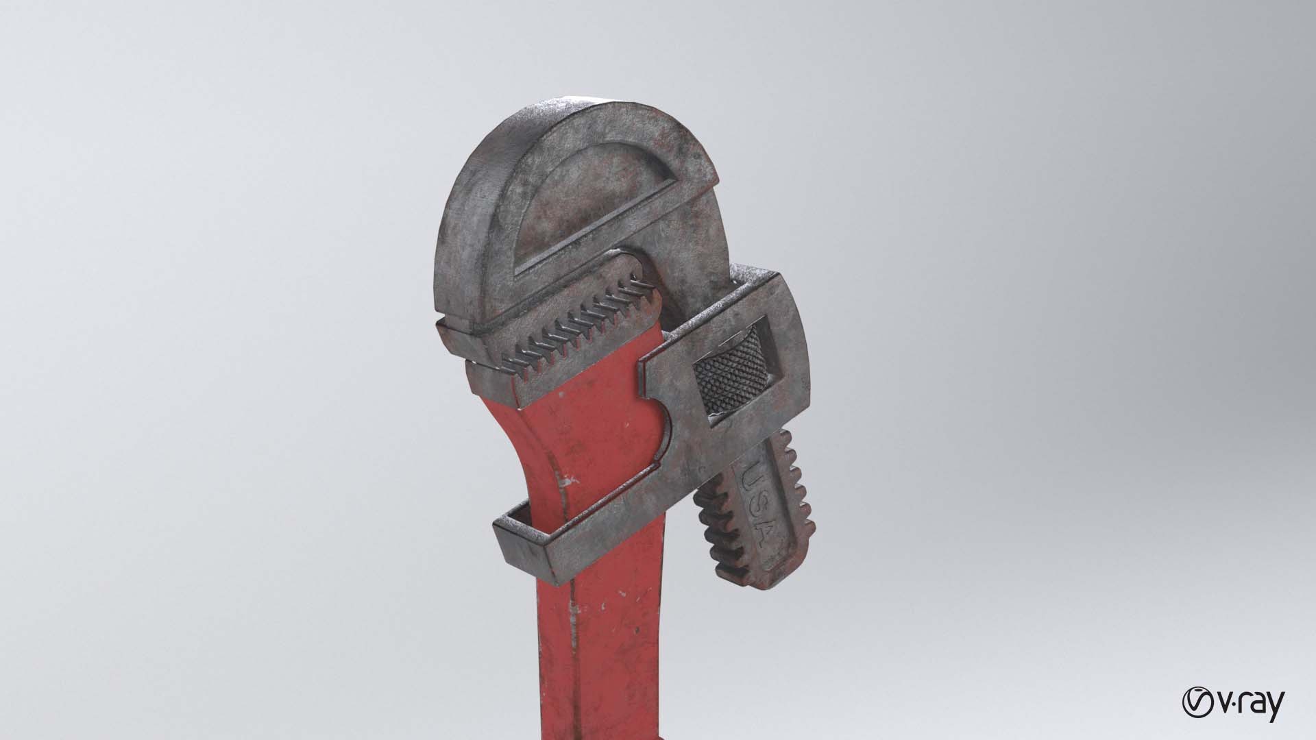 3D Pipe Wrench Model - TurboSquid 2211569