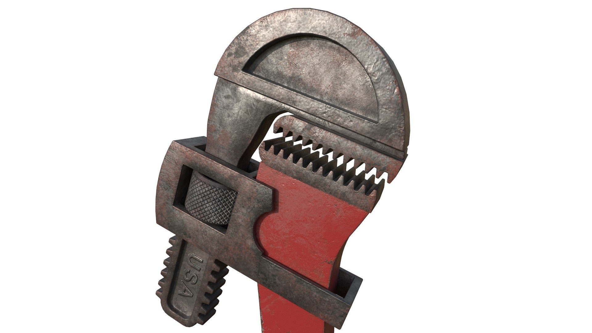 3D Pipe Wrench Model - TurboSquid 2211569