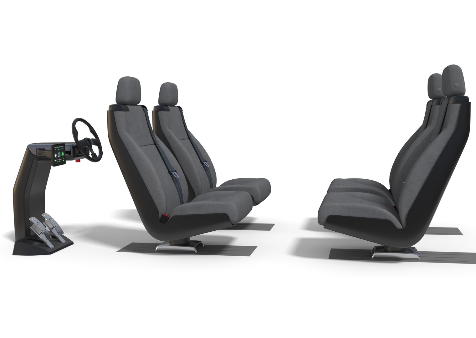 3D Vehicle Control Panel And Seat - TurboSquid 1722392