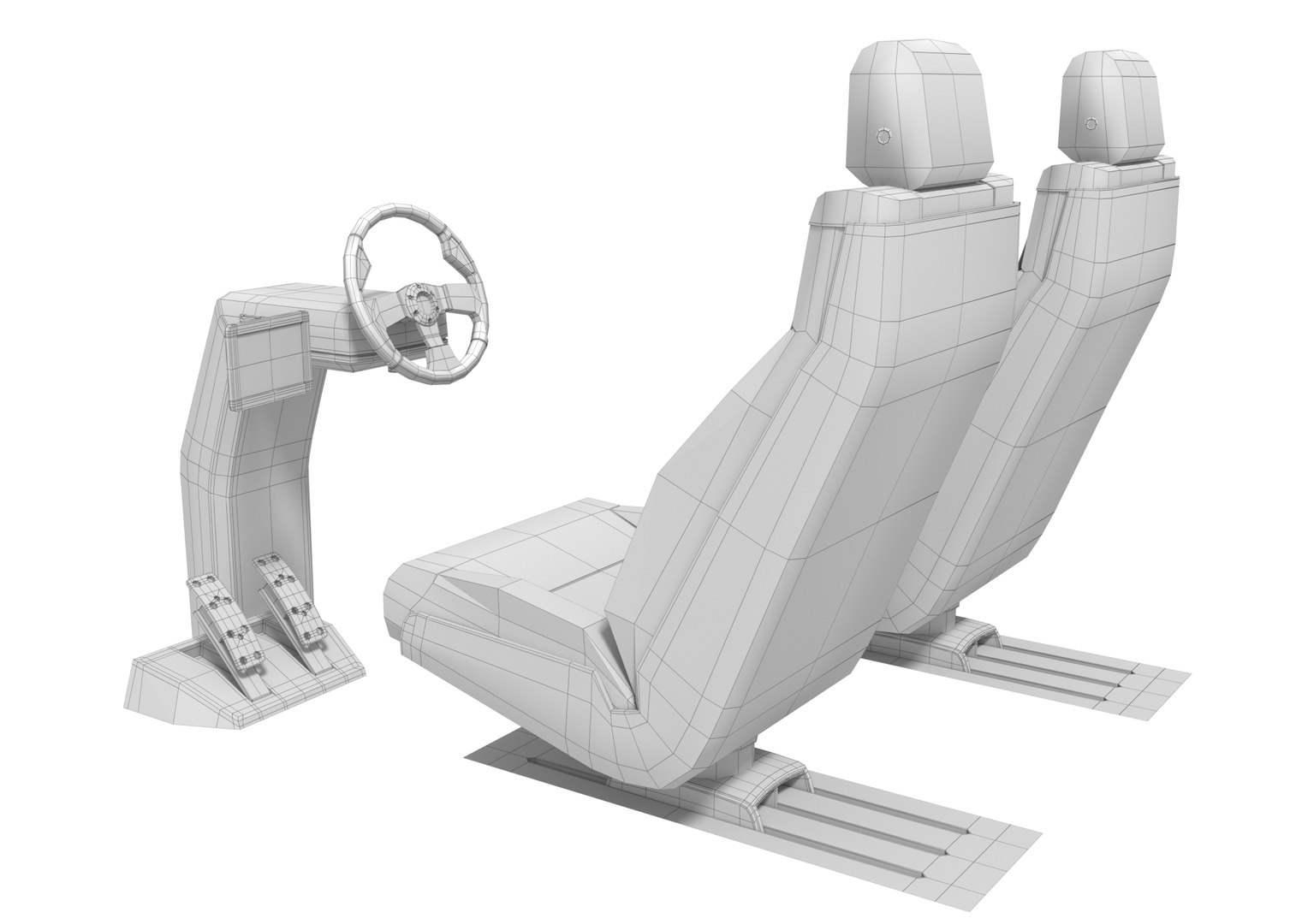 3D Vehicle Control Panel And Seat - TurboSquid 1722392