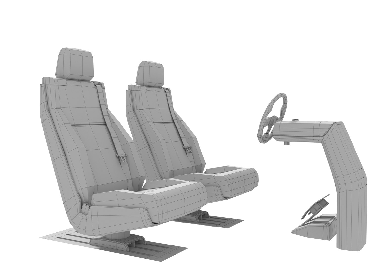 3D Vehicle Control Panel And Seat - TurboSquid 1722392