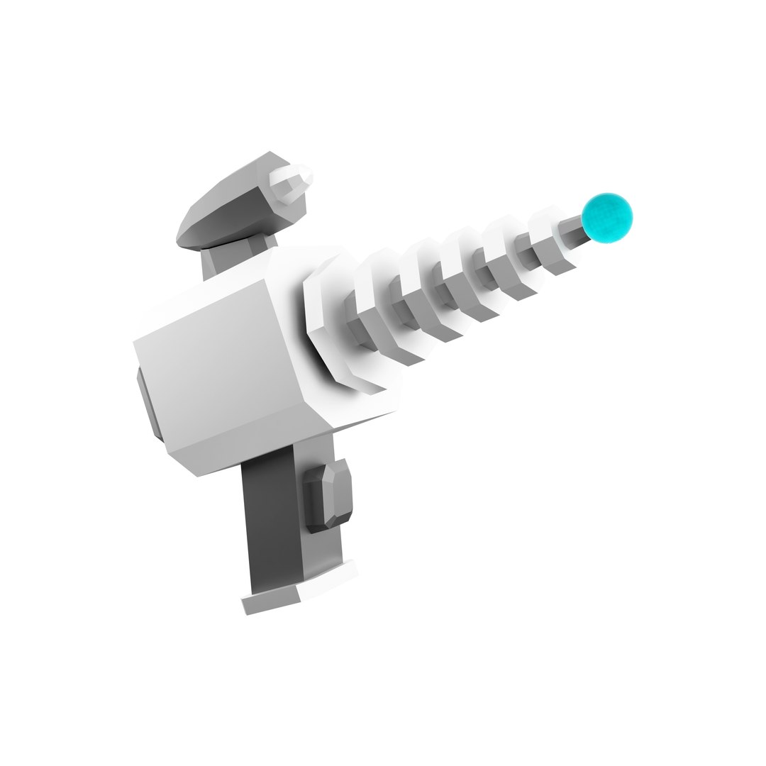 3D Model 3d Science Fiction Blaster Icon - TurboSquid 2046508