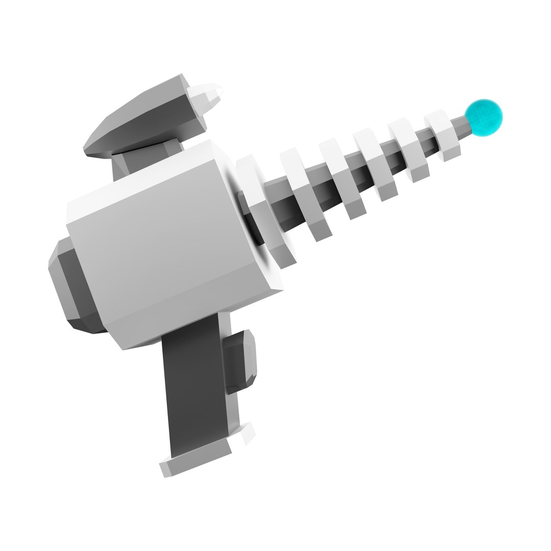 3D Model 3d Science Fiction Blaster Icon - TurboSquid 2046508