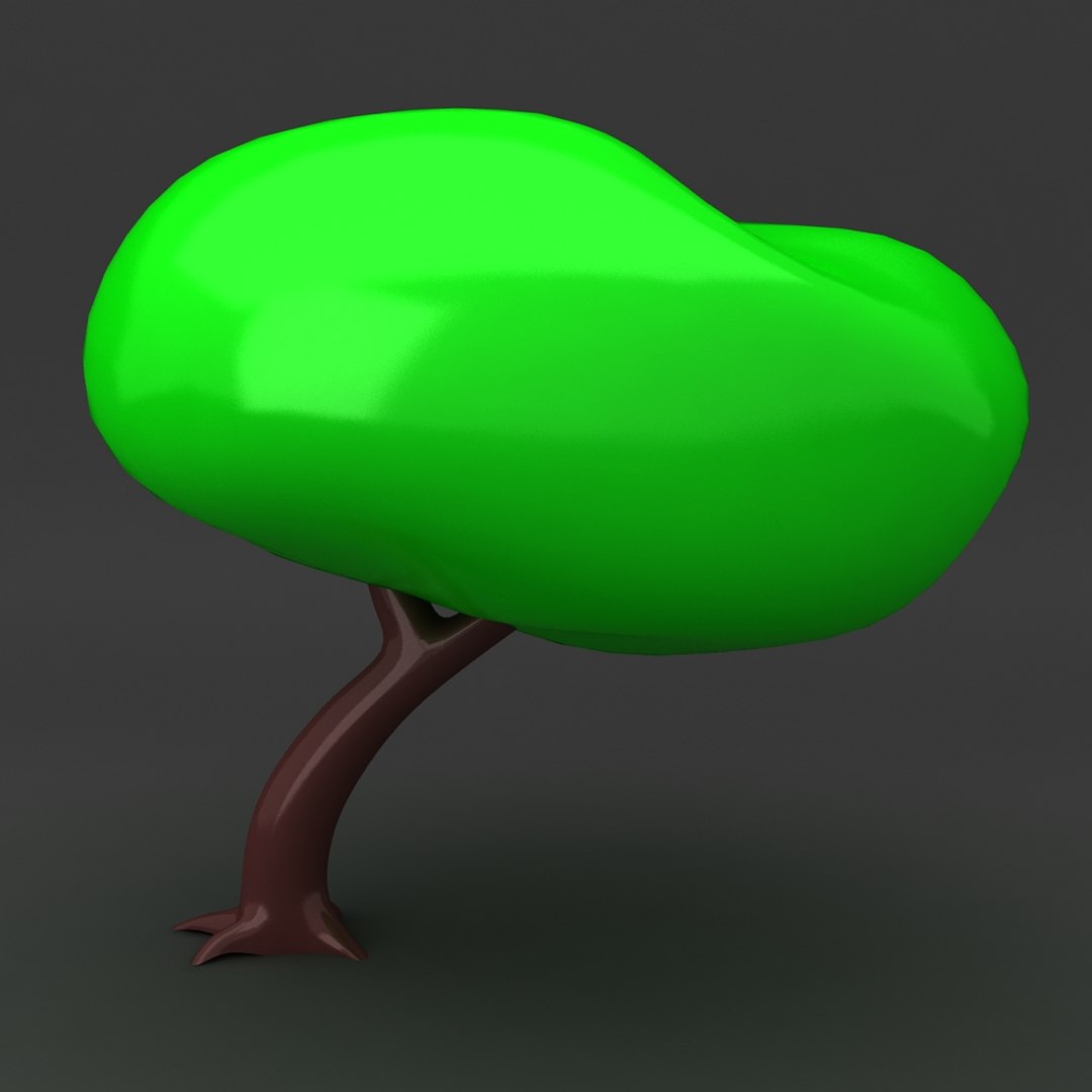 3d cartoon tree