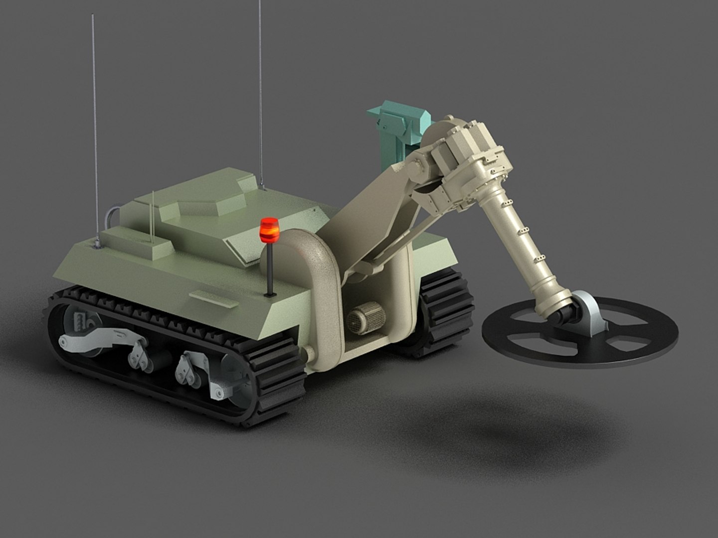 3D military bomb-disposal robot mine-clearing - TurboSquid 1639972
