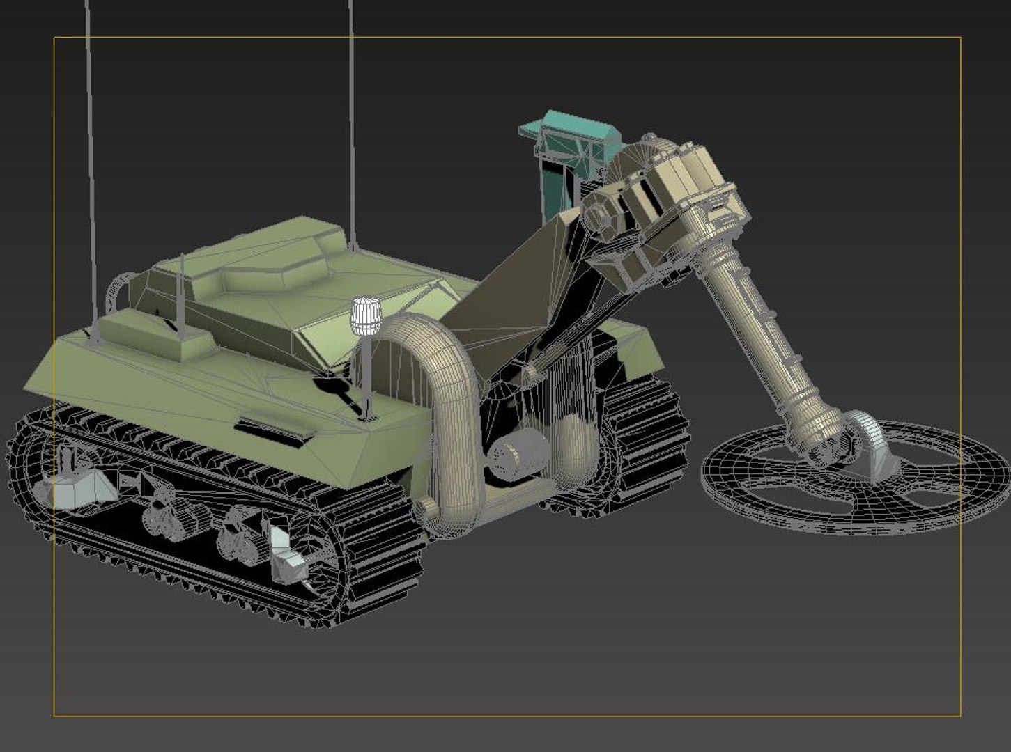 3D military bomb-disposal robot mine-clearing - TurboSquid 1639972
