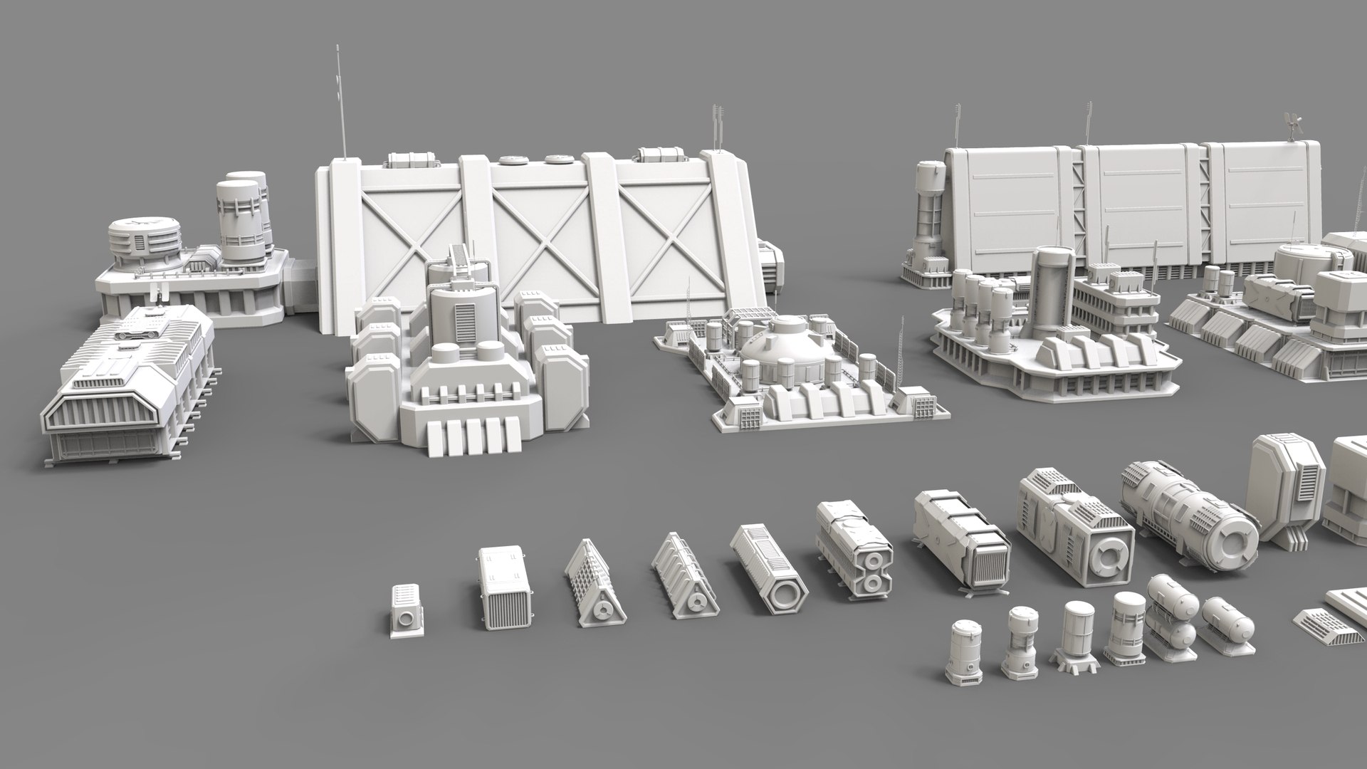 Sci Fi Industrial Objects 2 Model - TurboSquid 1763306