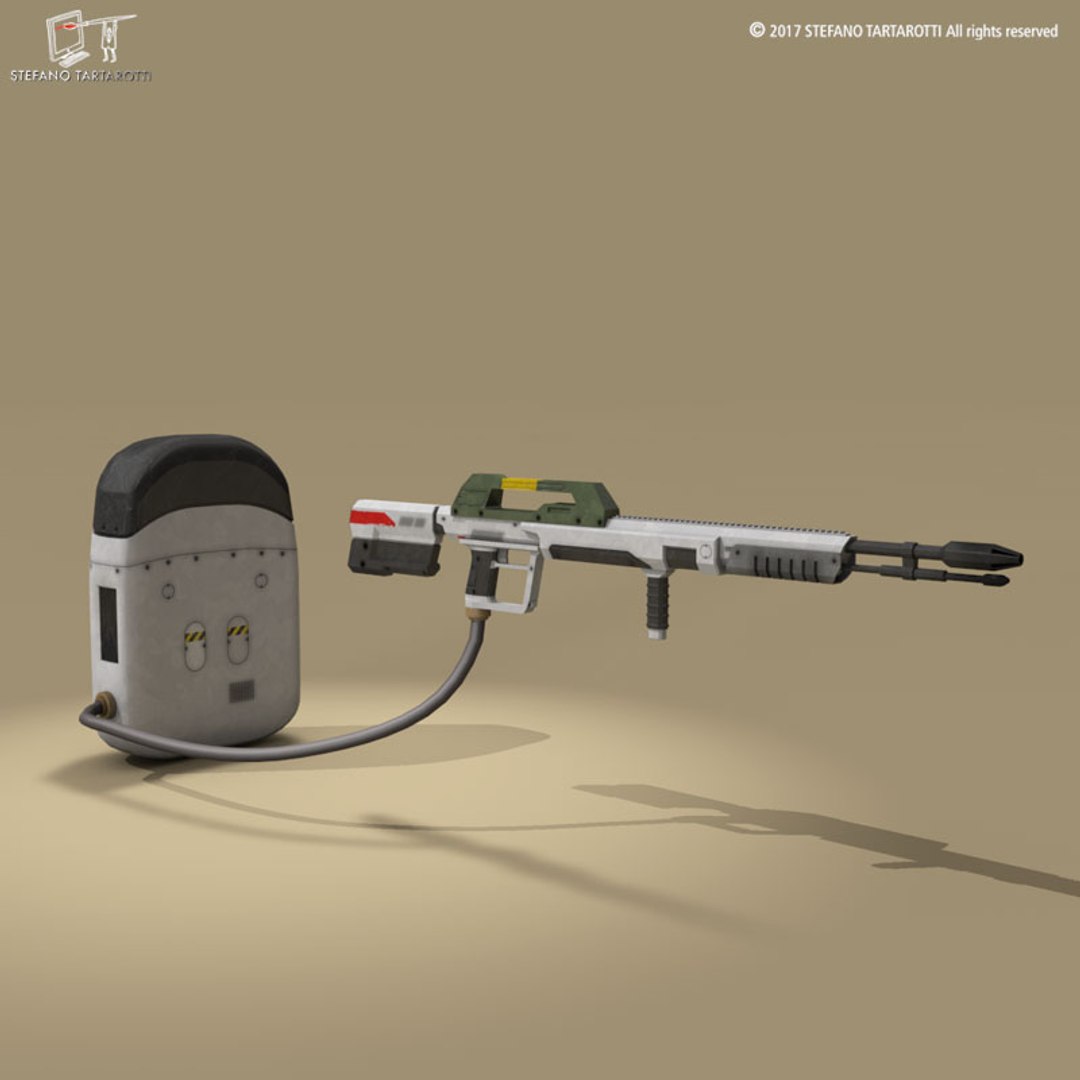 3D Sci-fi Flamethrower Model - TurboSquid 1245082