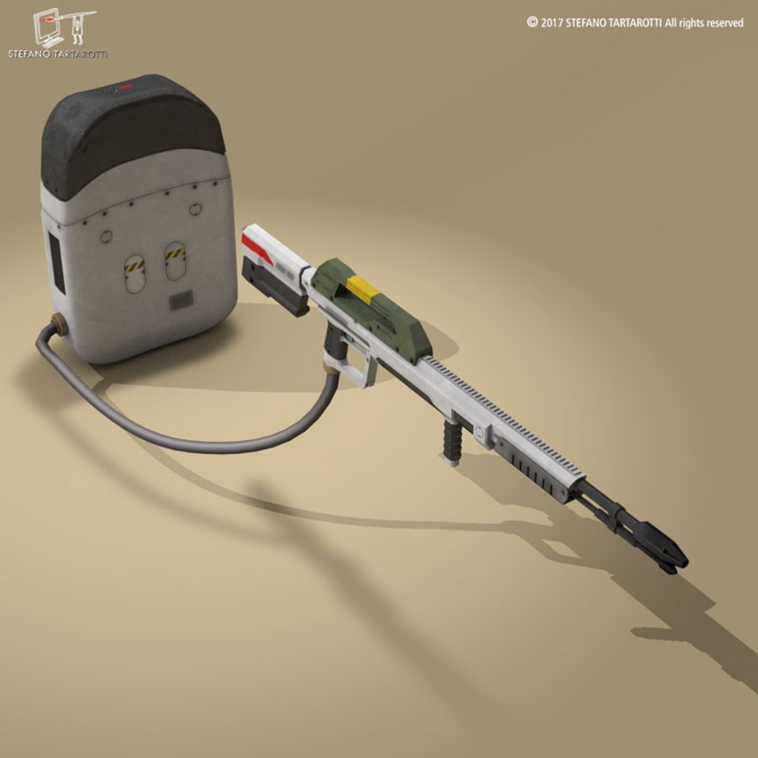 3D Sci-fi Flamethrower Model - TurboSquid 1245082
