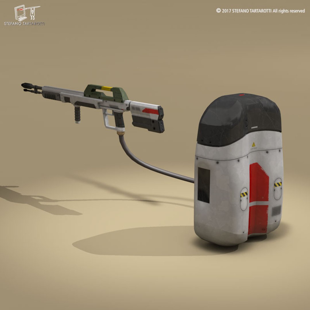 3D Sci-fi Flamethrower Model - TurboSquid 1245082