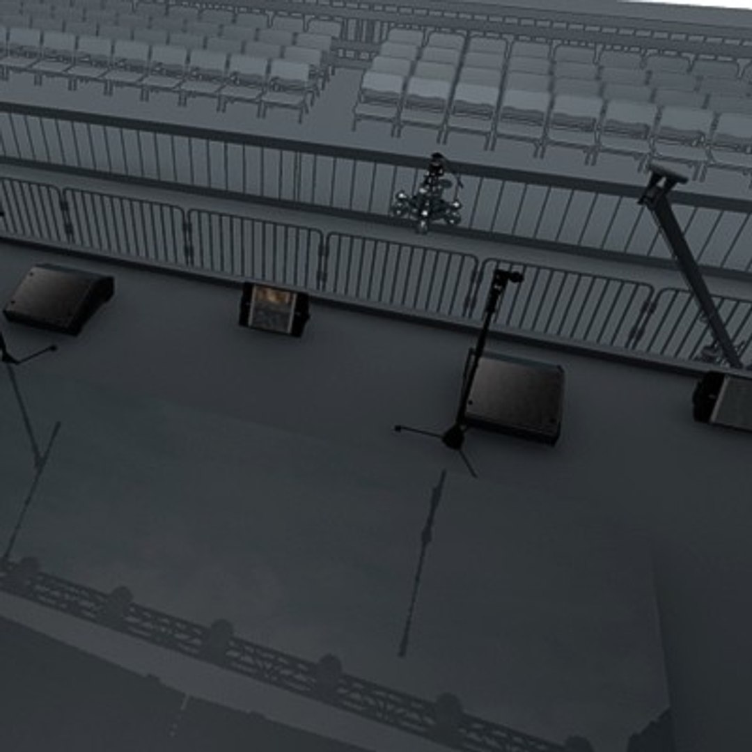 stage concert structure 3d max
