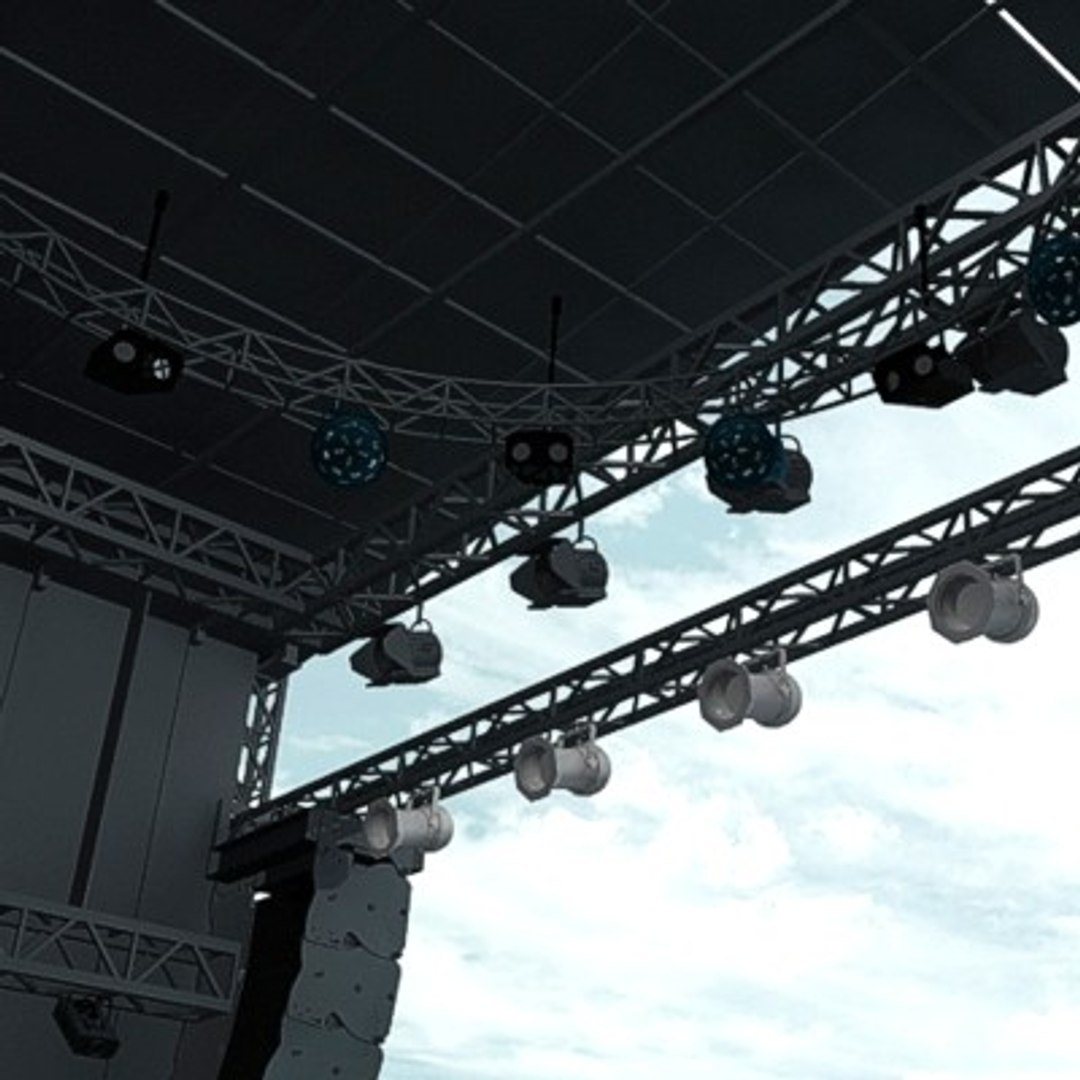 stage concert structure 3d max