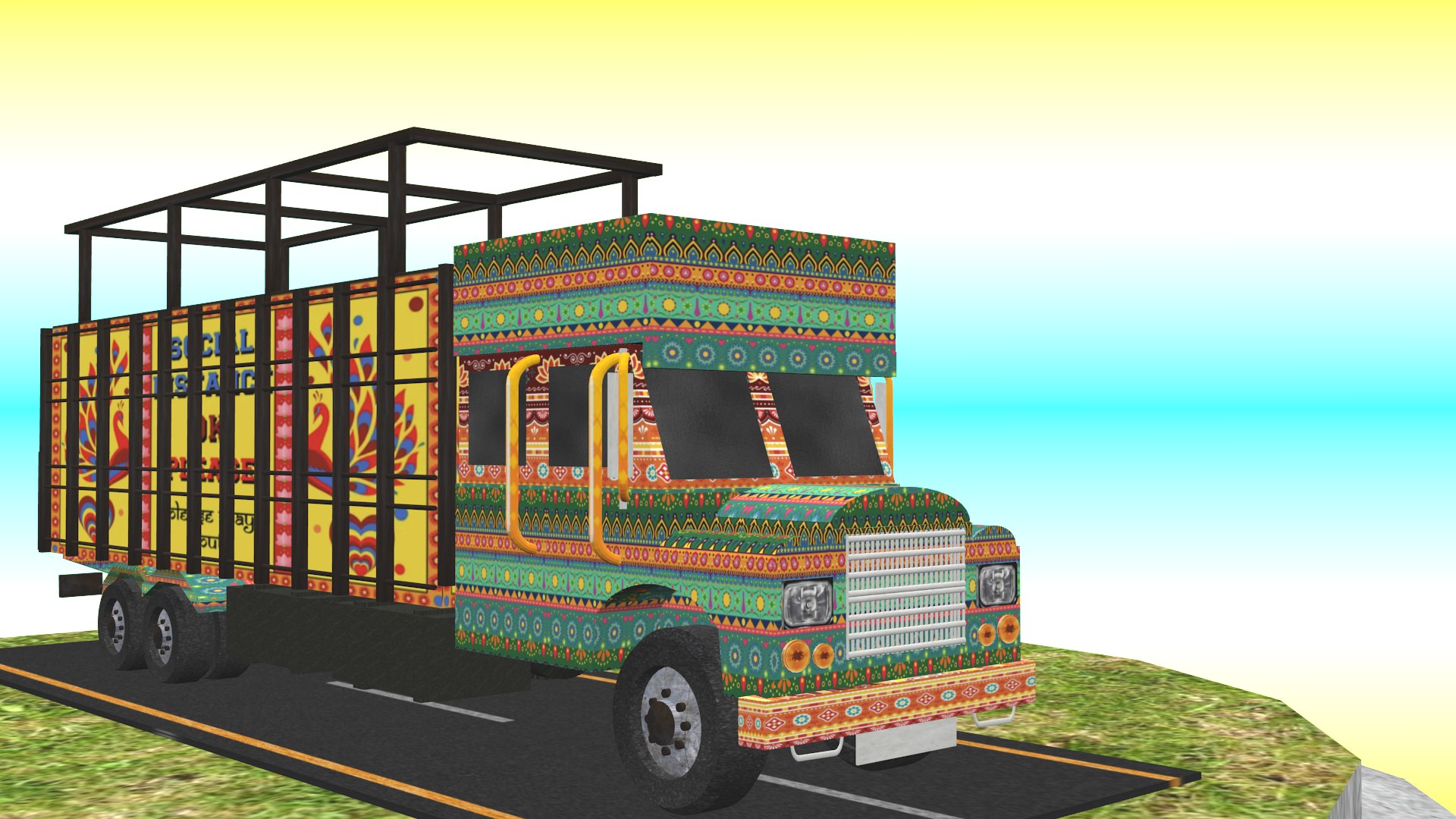 3D Indian Truck Model 6 - TurboSquid 2383001