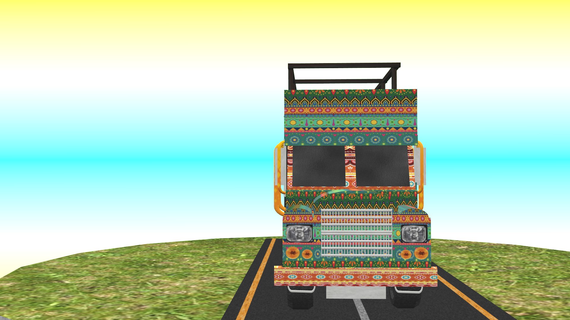 3D Indian Truck Model 6 - TurboSquid 2383001