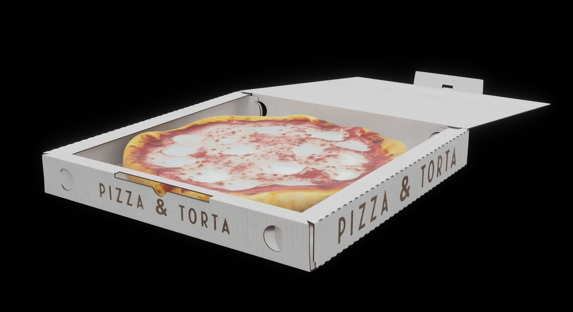 3D Takeaway Pizza Model - TurboSquid 2223642