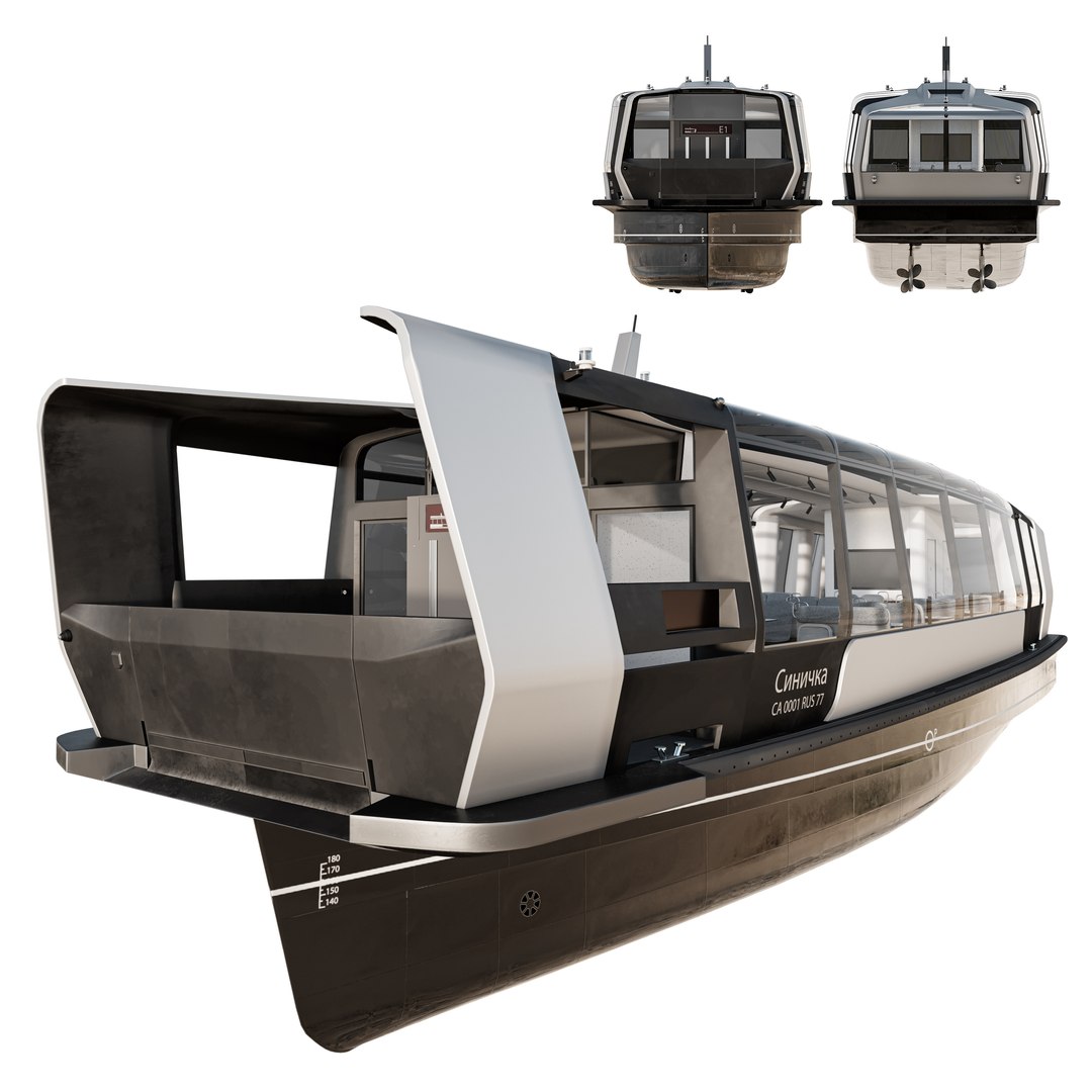 Electric River Tram 3D Model - TurboSquid 2348275