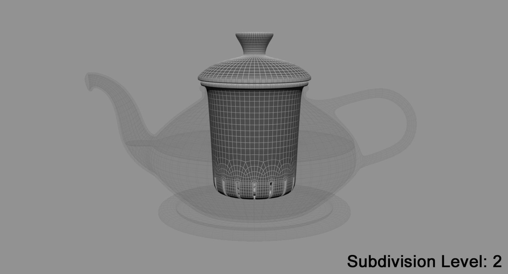 3d Tea Glassware Set Glass Model