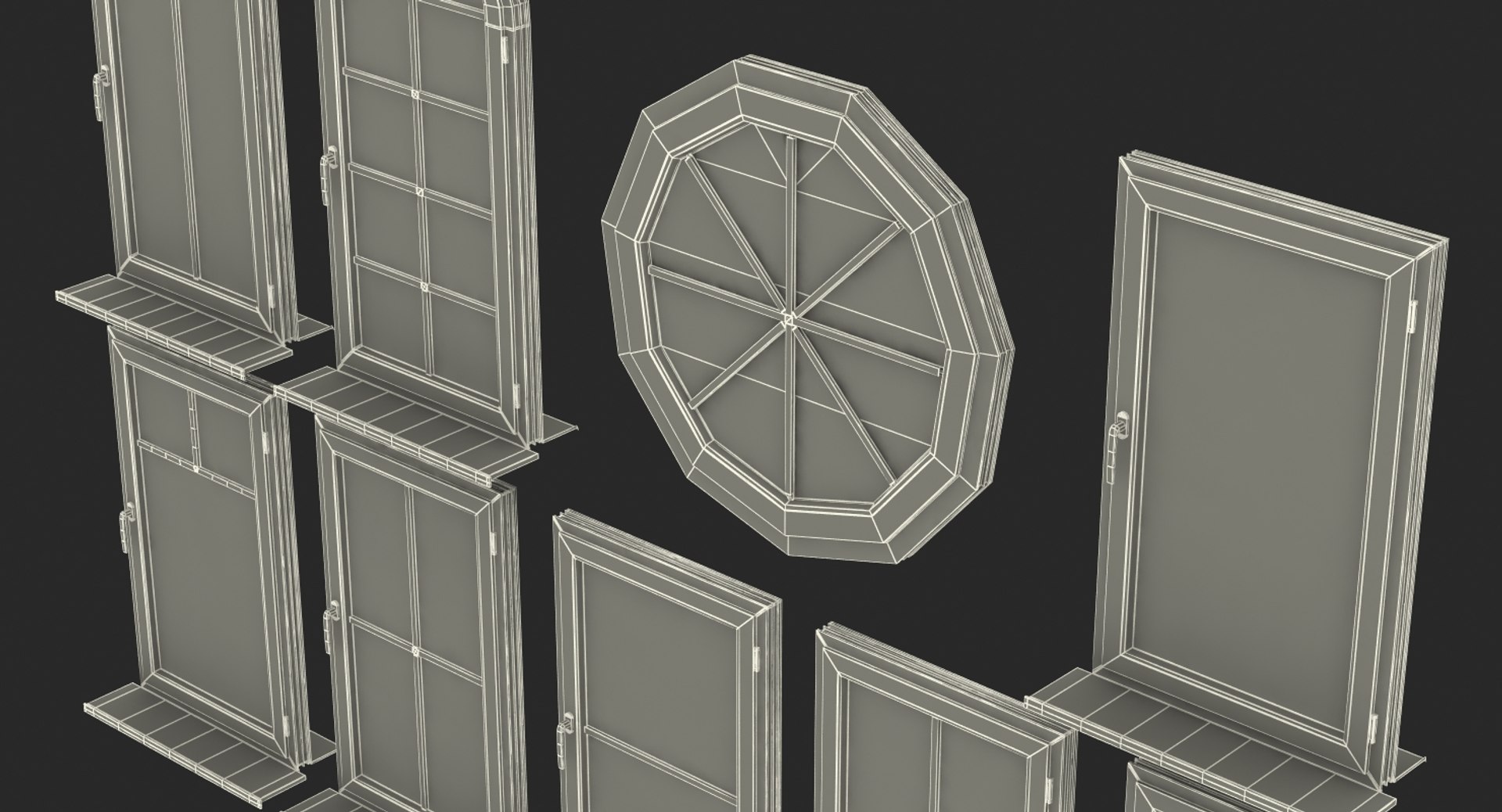 3D windows set interior model - TurboSquid 1169173