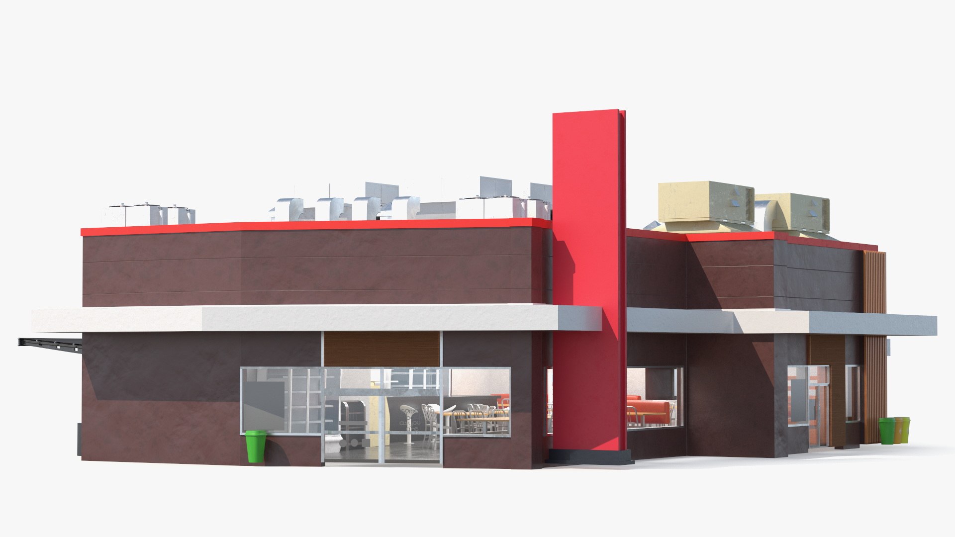 3D Quick Service Restaurant - TurboSquid 2318329