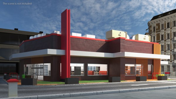 modelo 3d Restaurante de servicio rápido - TurboSquid 2318329