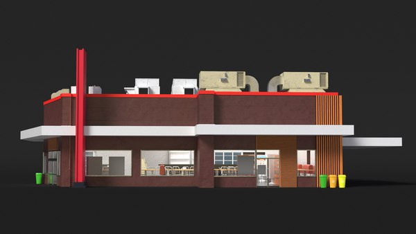 modelo 3d Restaurante de servicio rápido - TurboSquid 2318329