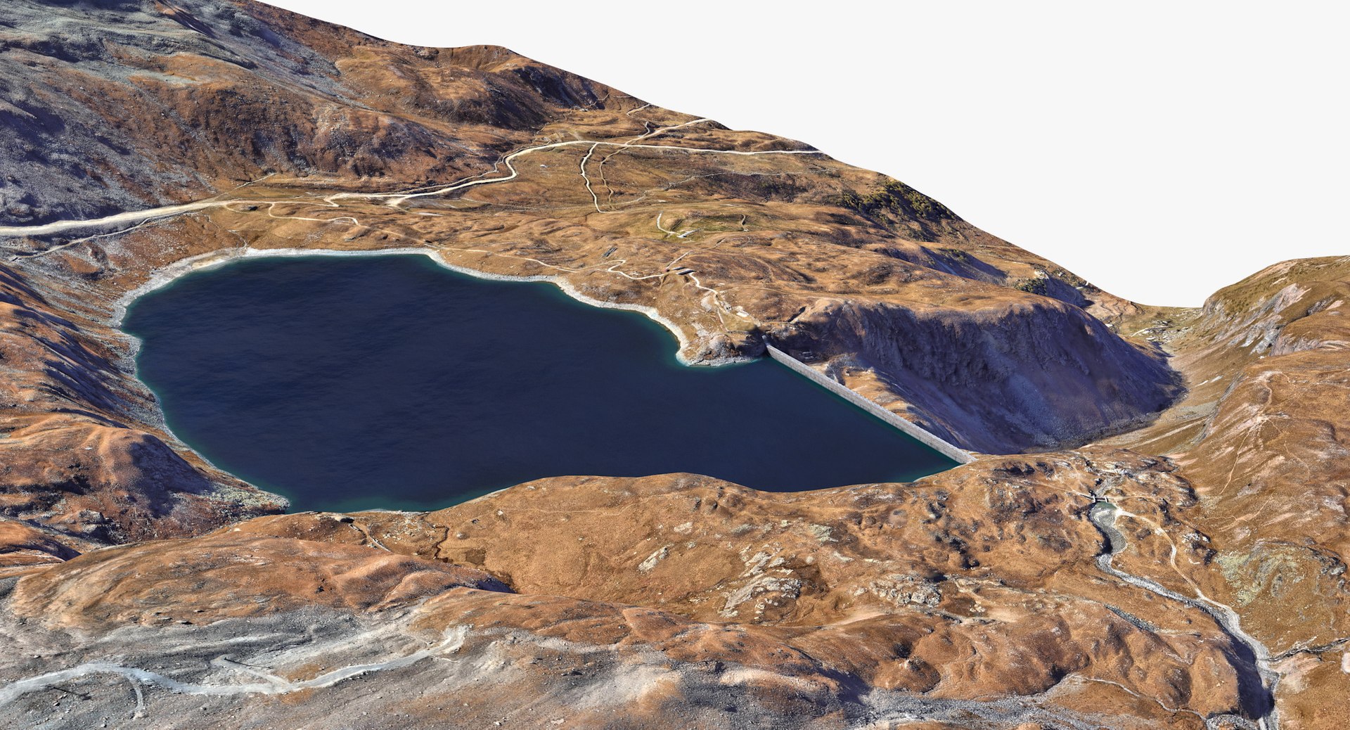 3D Mount Reservoir Dam Model - TurboSquid 1460079