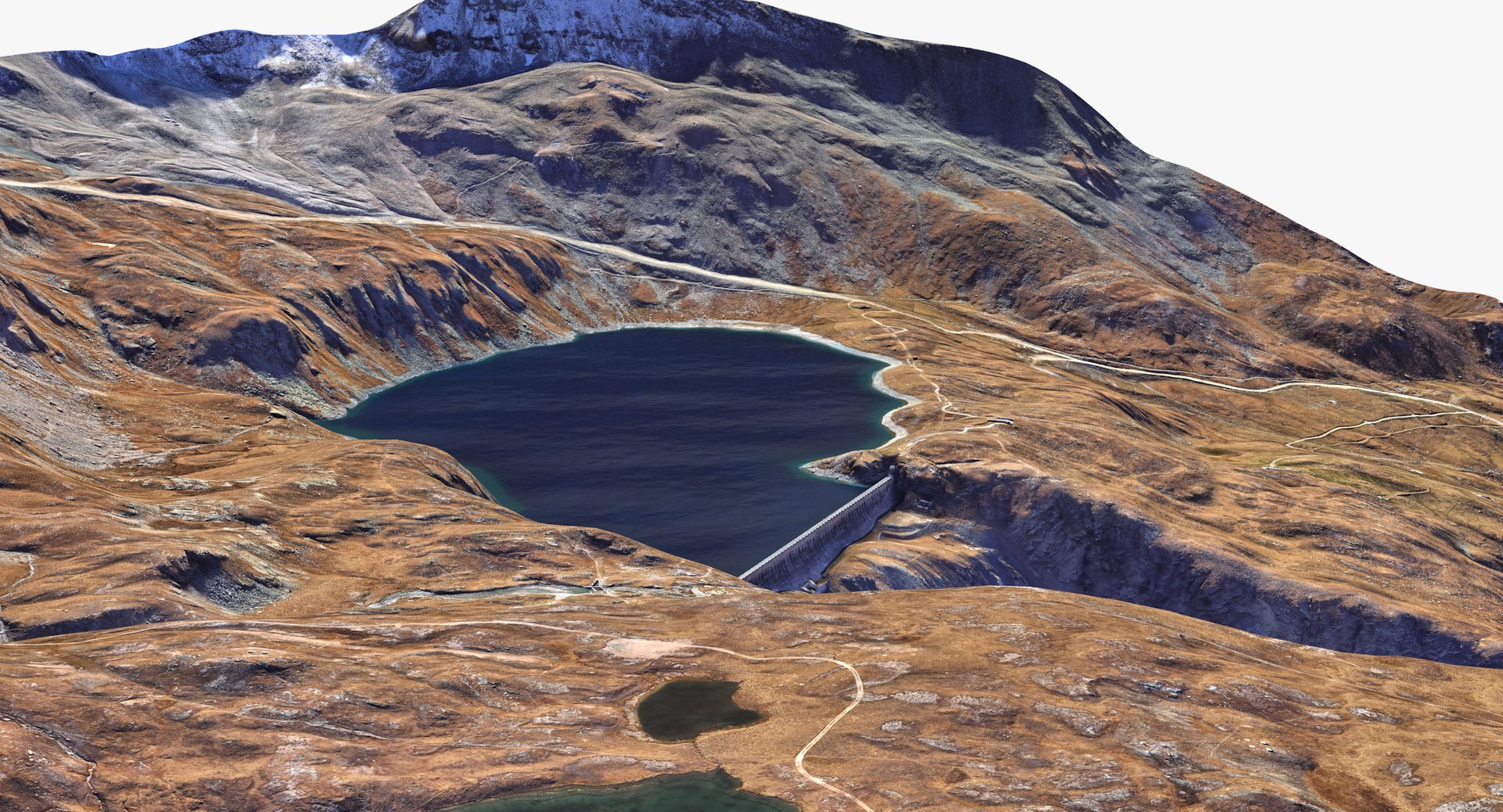 3D Mount Reservoir Dam Model - TurboSquid 1460079