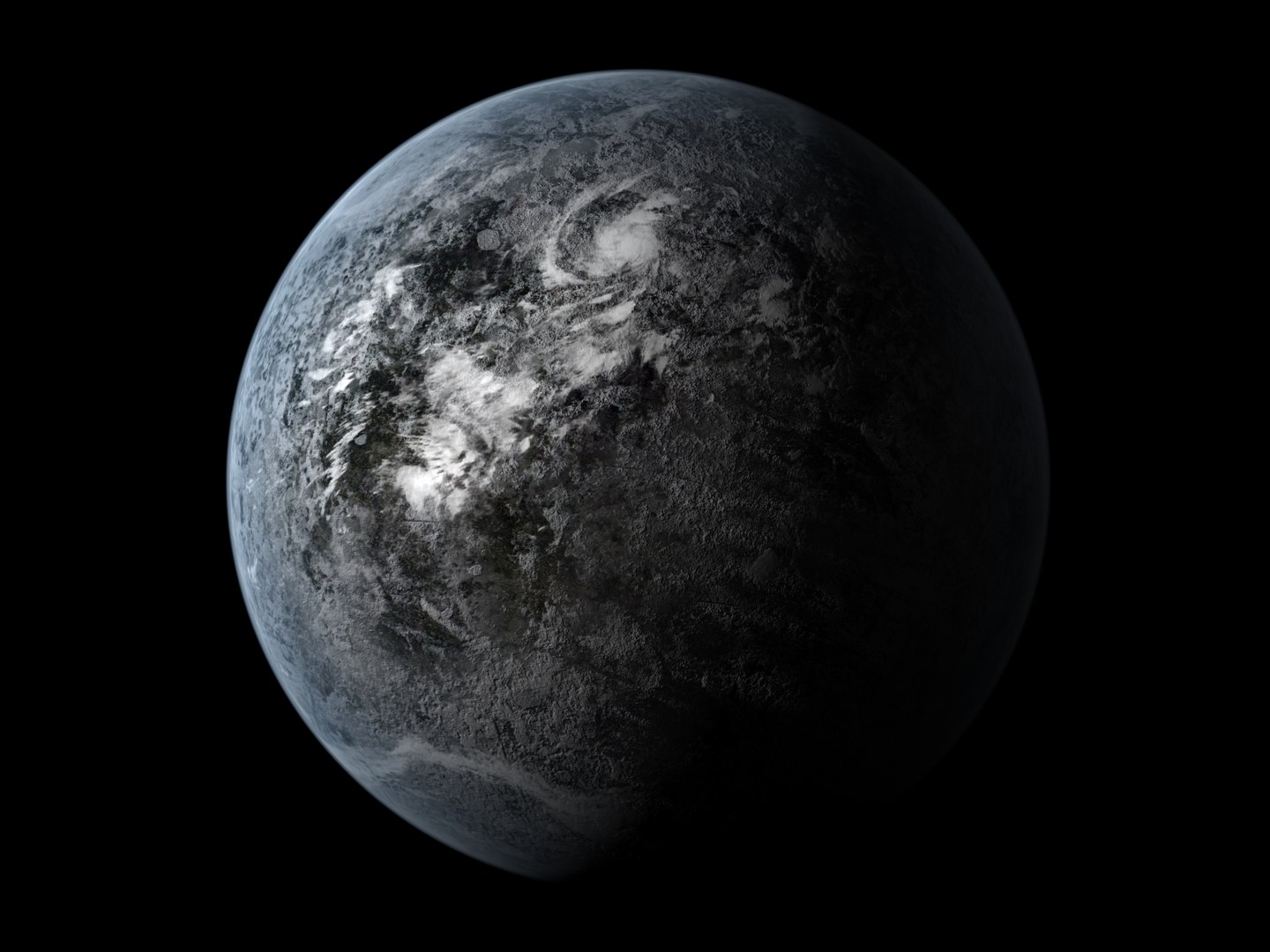 3d Frozen Ice Planet Model