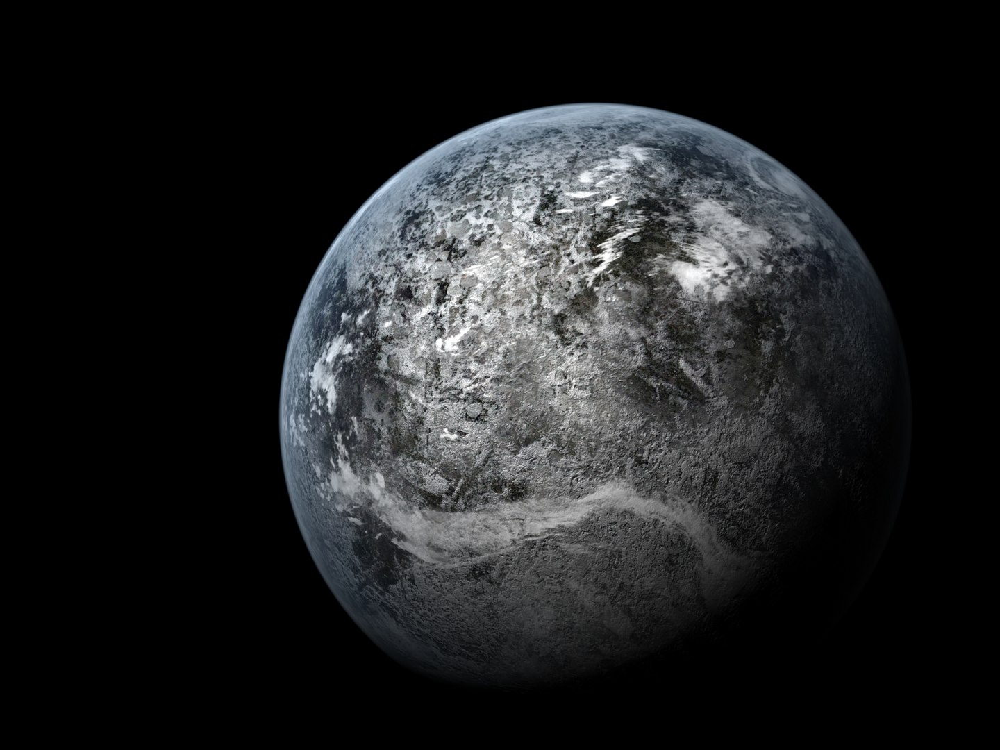 3d Frozen Ice Planet Model