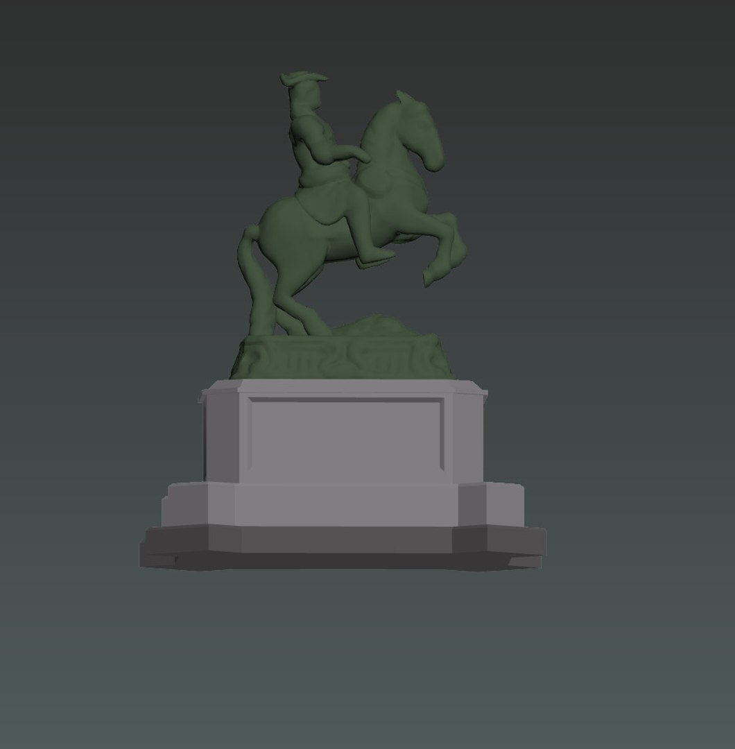 Sculpture Statue Equestrian Model - TurboSquid 1355078