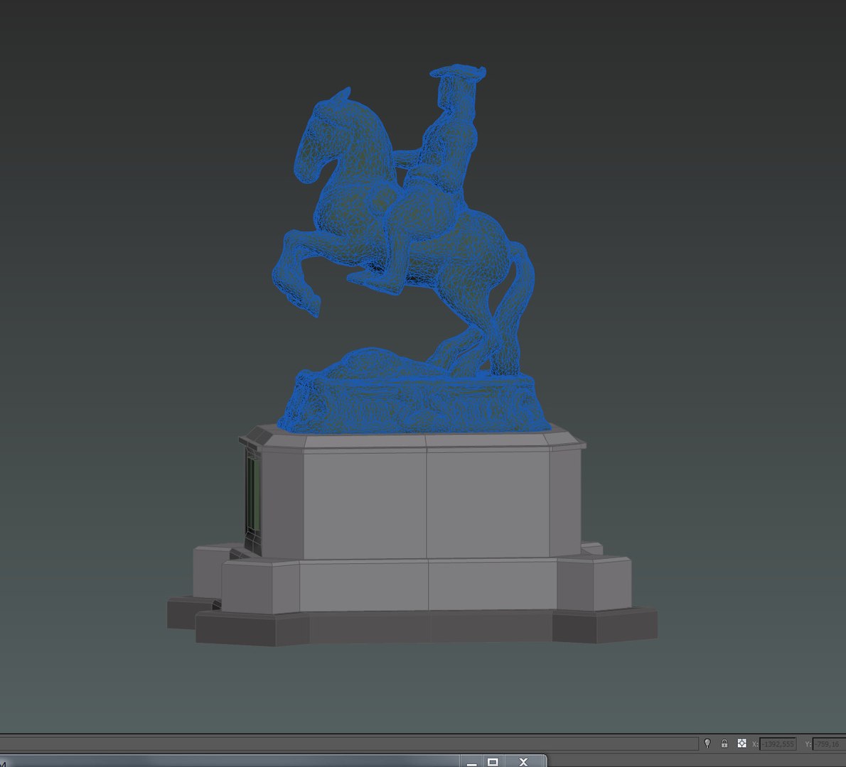 Sculpture Statue Equestrian Model - TurboSquid 1355078