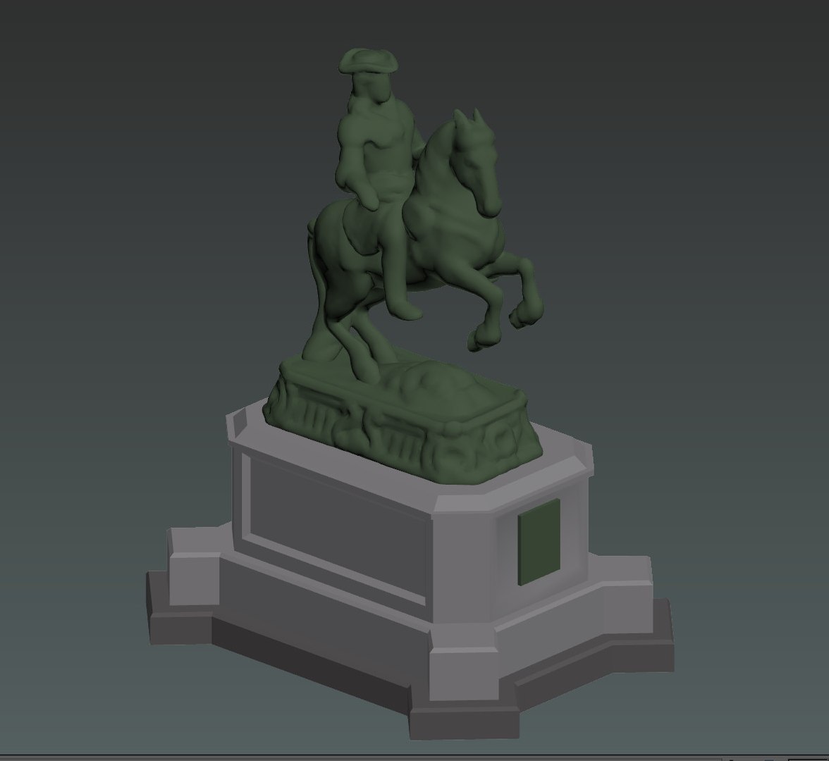 Sculpture Statue Equestrian Model - TurboSquid 1355078