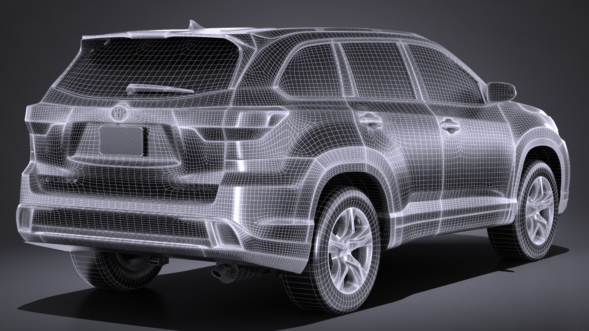 3D Toyota Highlander 2017 Model - TurboSquid 1179585