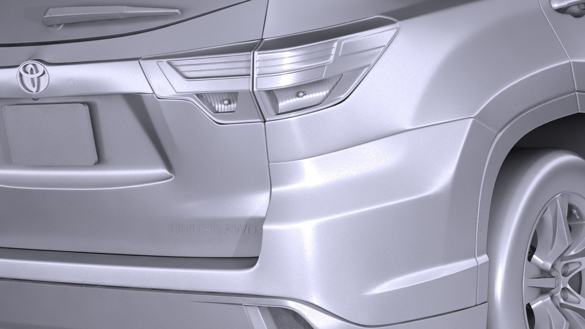 3D Toyota Highlander 2017 Model - TurboSquid 1179585
