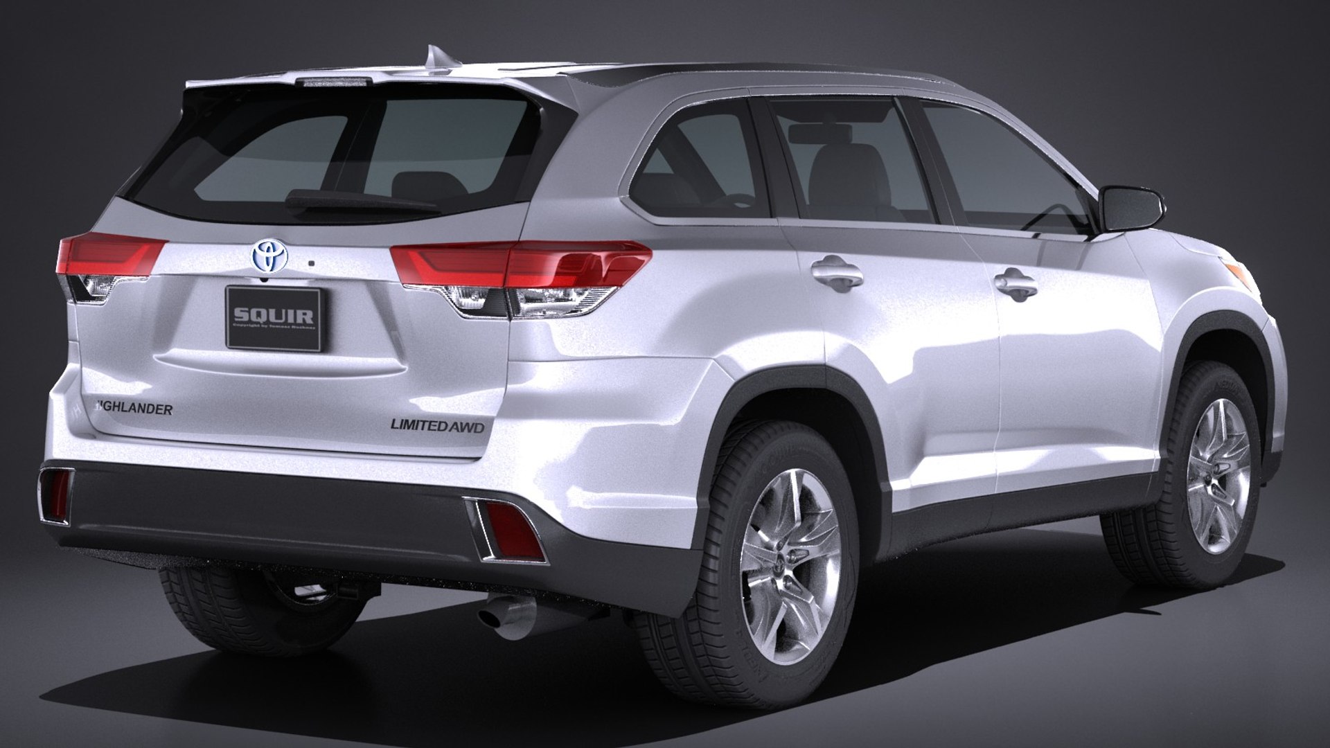 3D Toyota Highlander 2017 Model - TurboSquid 1179585