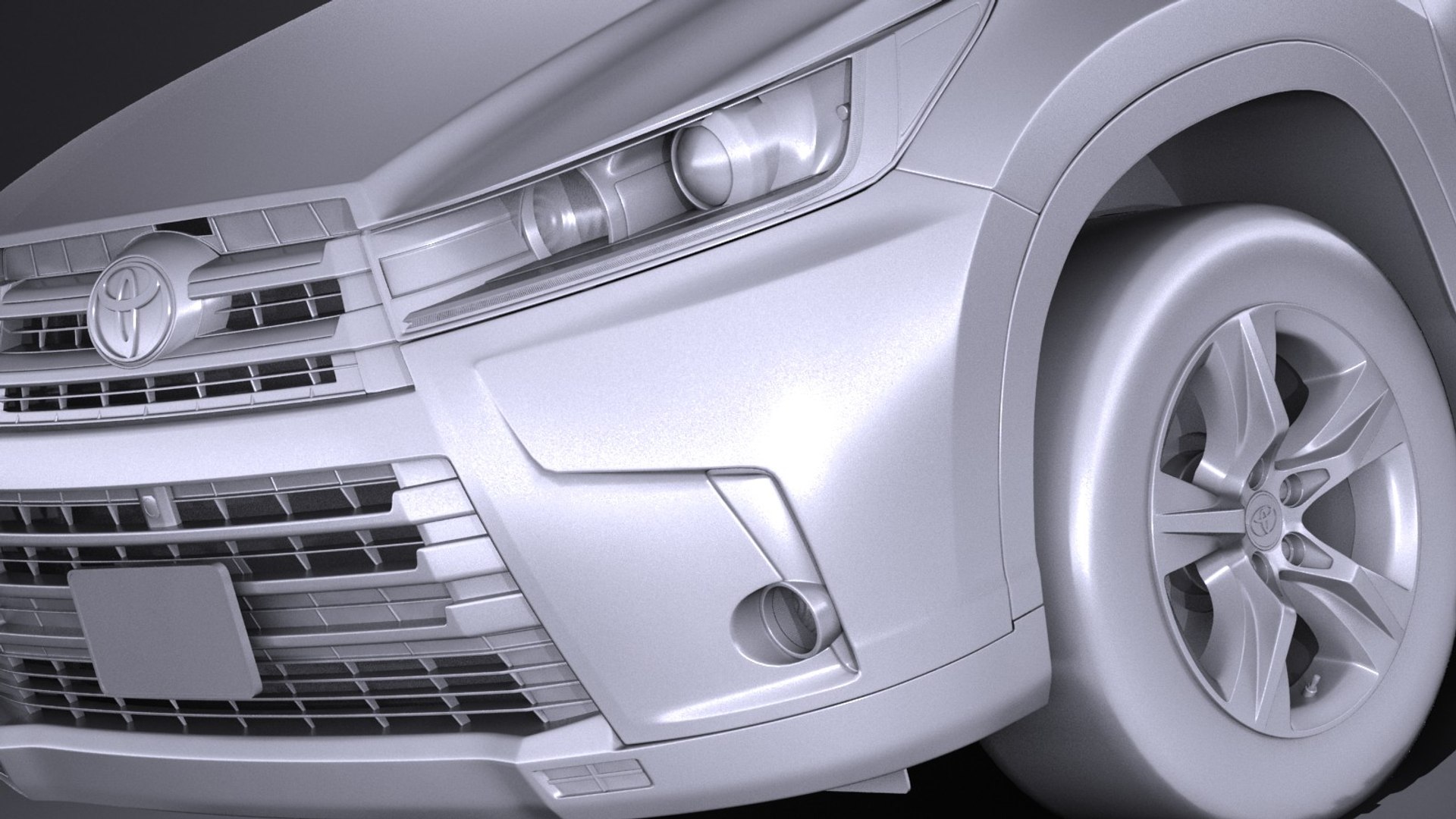 3D Toyota Highlander 2017 Model - TurboSquid 1179585