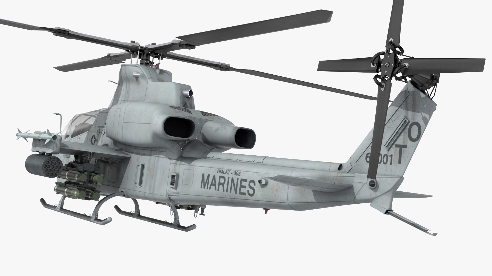 Bell AH-1Z Lethal Combat Helicopter Rigged for Cinema 4D model ...