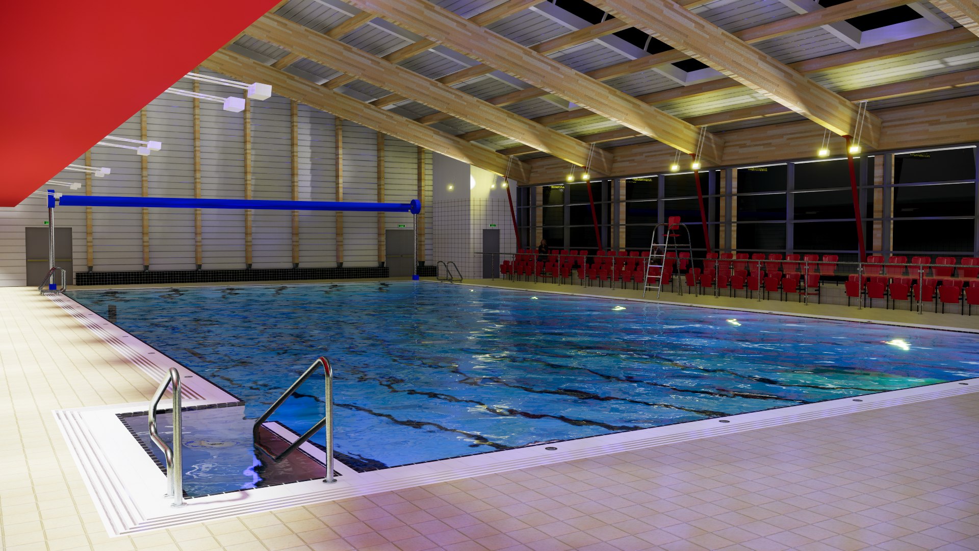 Swimming Pool 25m Model - TurboSquid 2121025