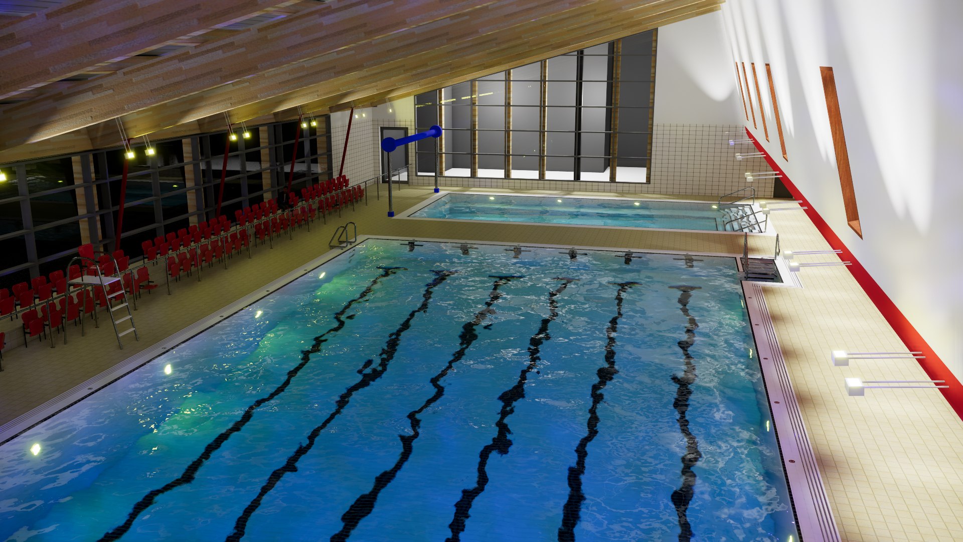 Swimming Pool 25m Model - TurboSquid 2121025