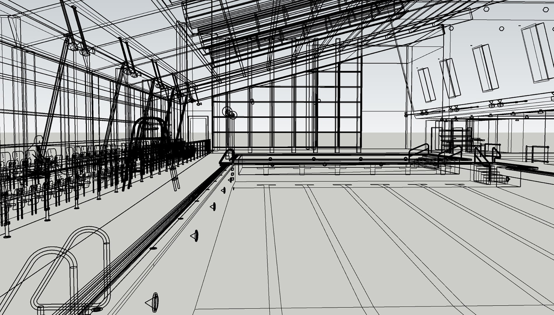 Swimming Pool 25m Model - TurboSquid 2121025