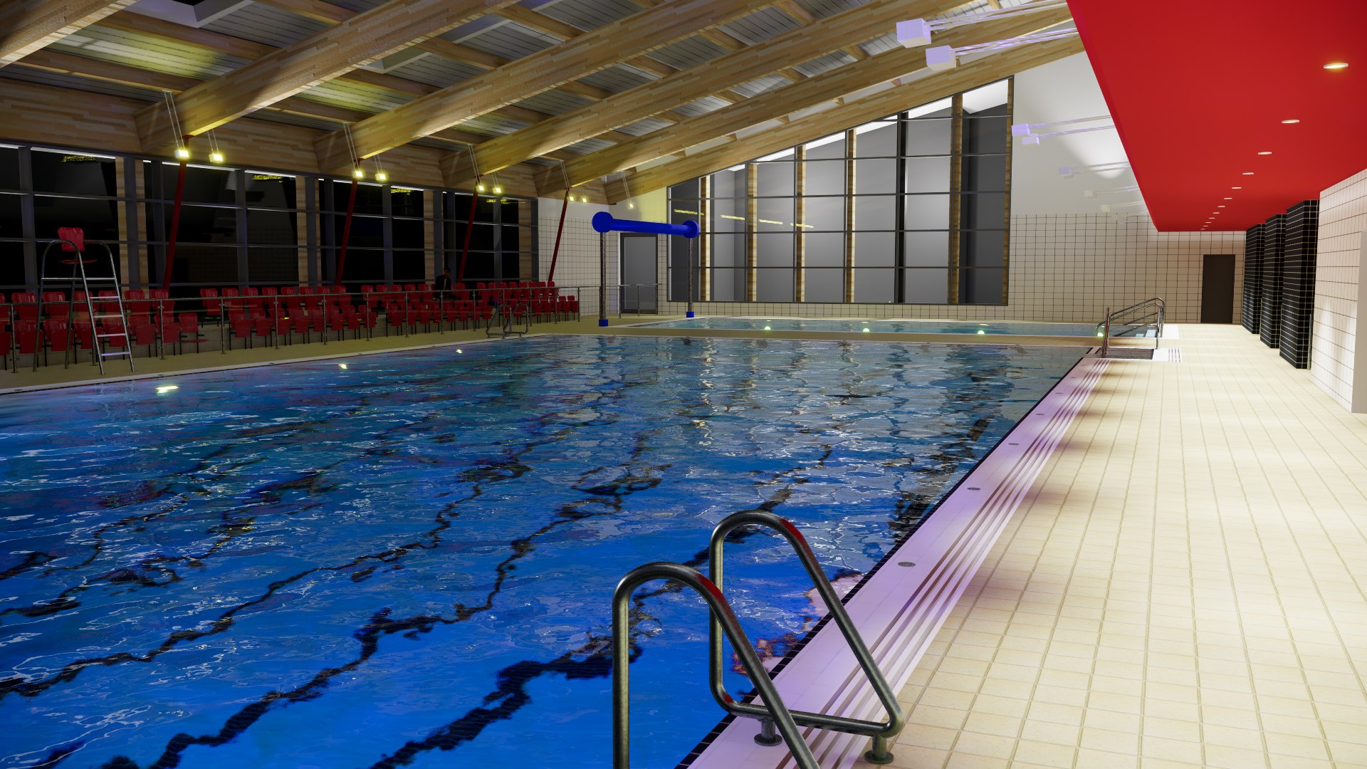 Swimming Pool 25m Model - TurboSquid 2121025