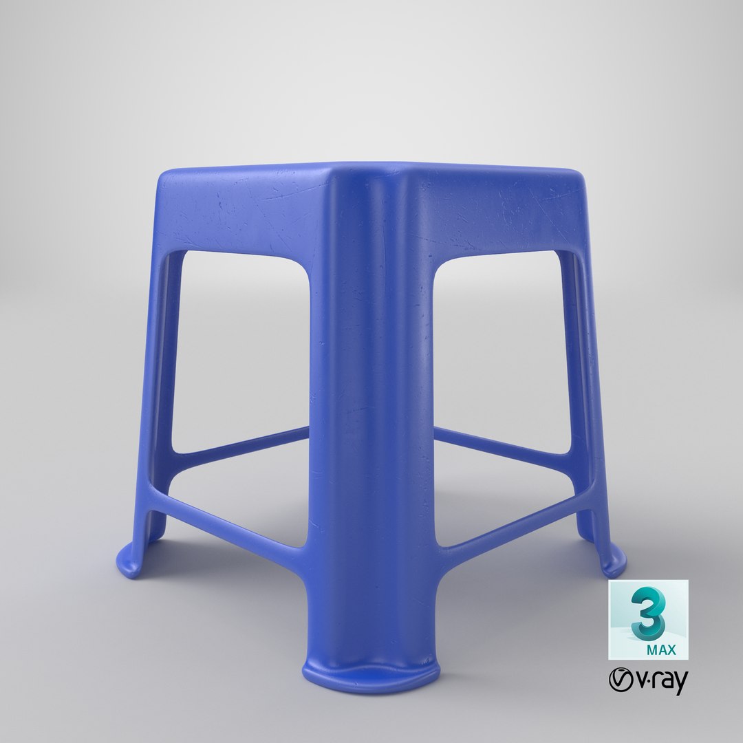 3D hard plastic stool - TurboSquid 1610330
