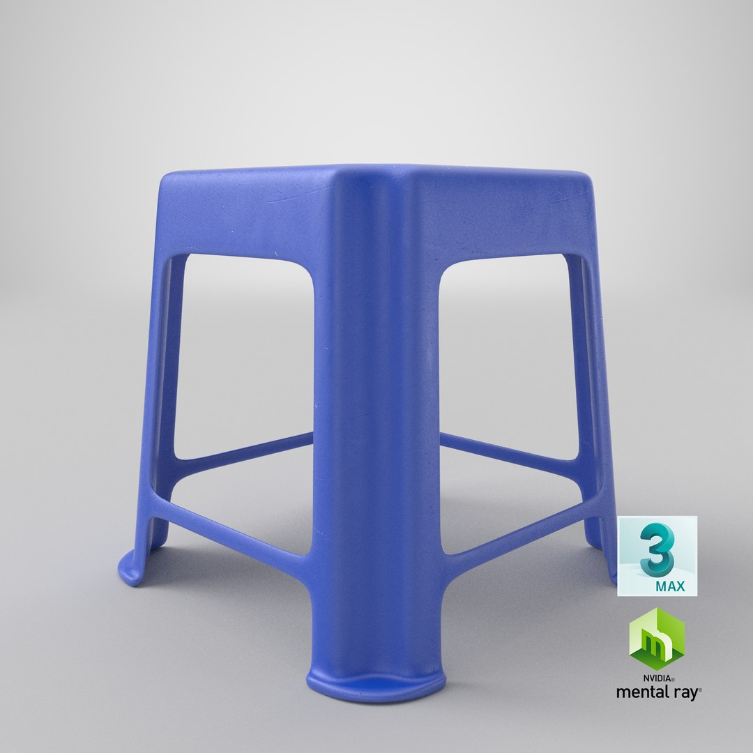 3D hard plastic stool - TurboSquid 1610330