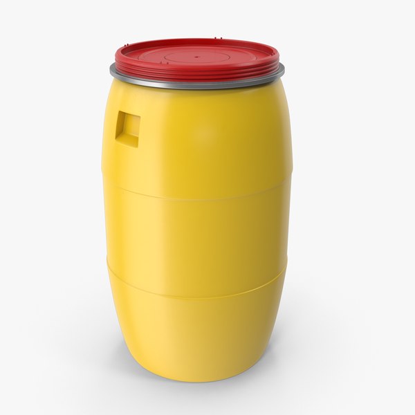 Plastic Barrel Yellow model - TurboSquid 1832439
