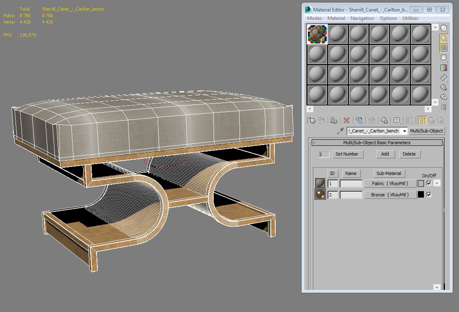 3d Model Sherrill Canet - Carlton