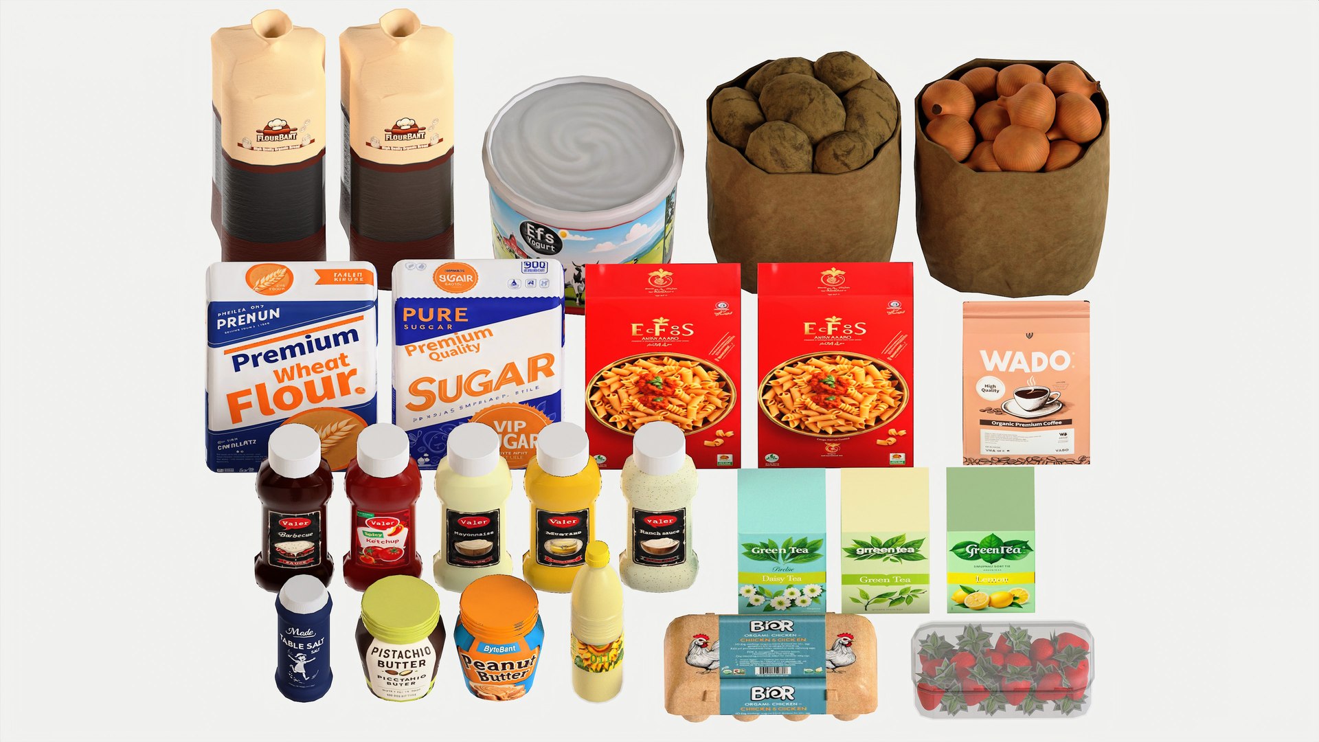 Staple Foods 3D Model - TurboSquid 2322498