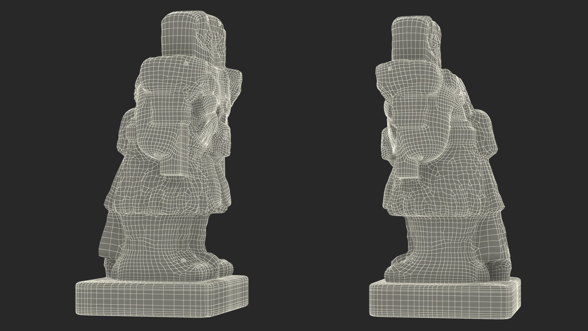 Aztec Goddess Coatlicue White Table Figurine For 3D Print Model ...