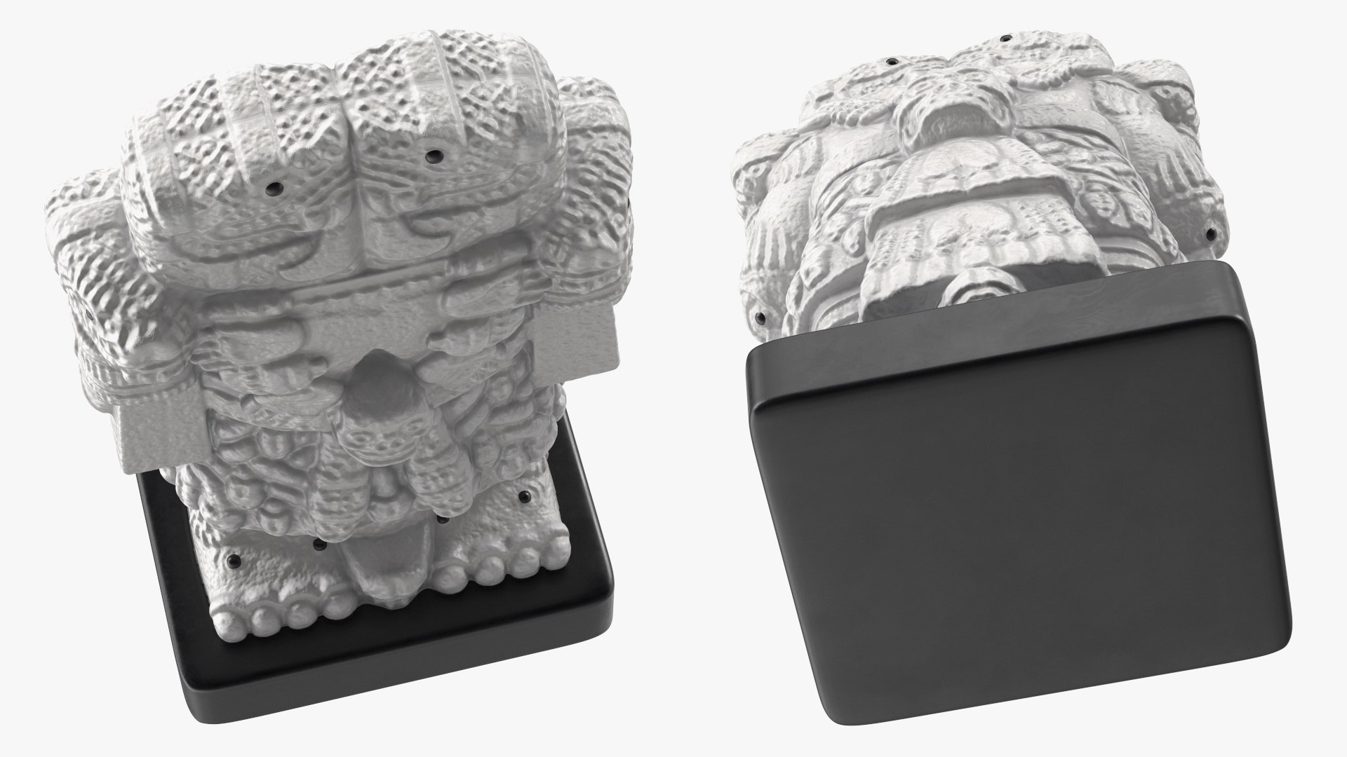 Aztec Goddess Coatlicue White Table Figurine For 3D Print Model ...