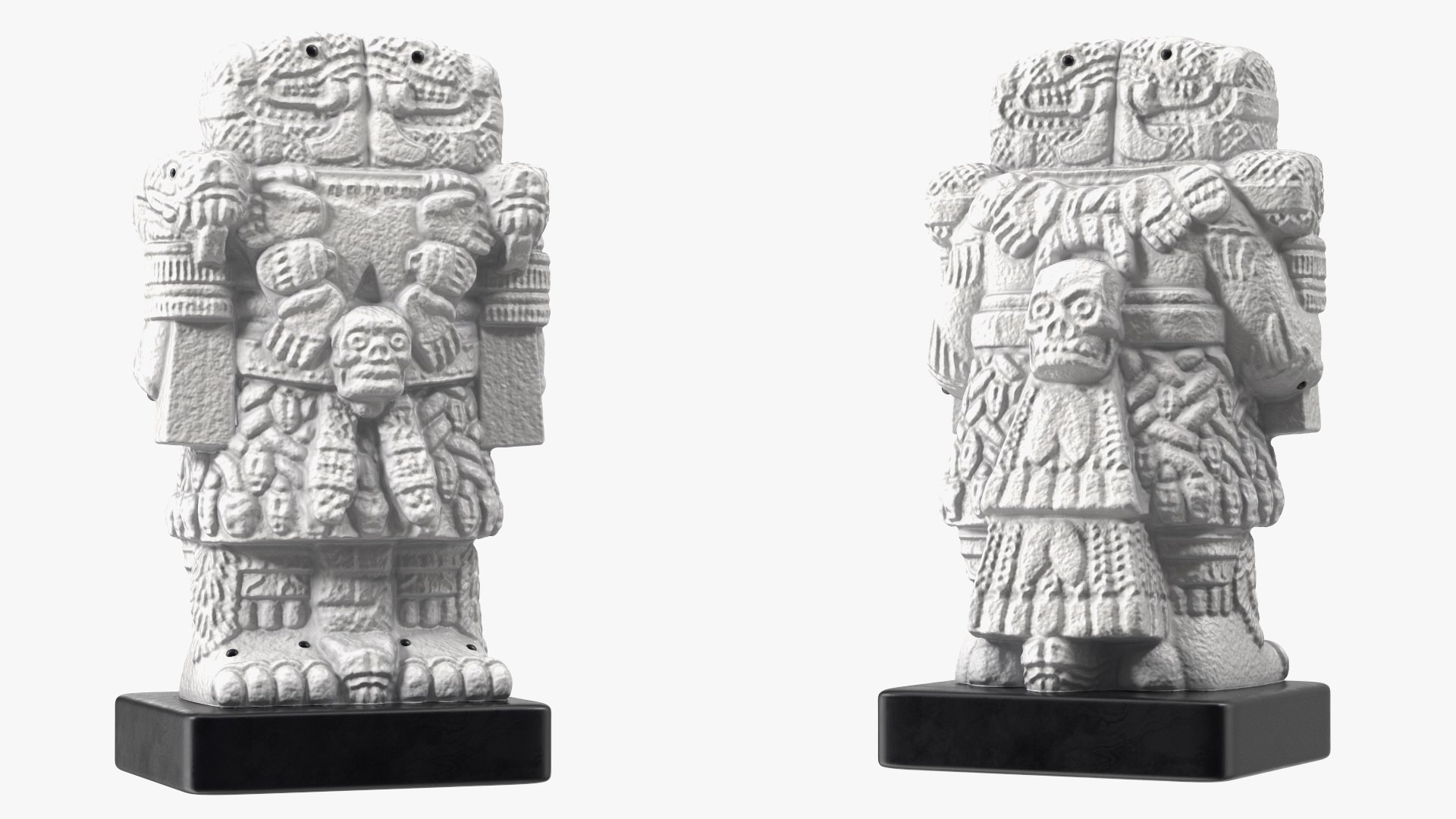 Aztec Goddess Coatlicue White Table Figurine For 3D Print Model ...